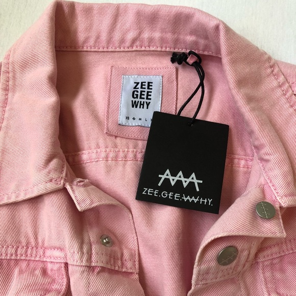 zee gee why | Jackets & Coats | Zee Gee Why Baby Pink Oversized Jean ...